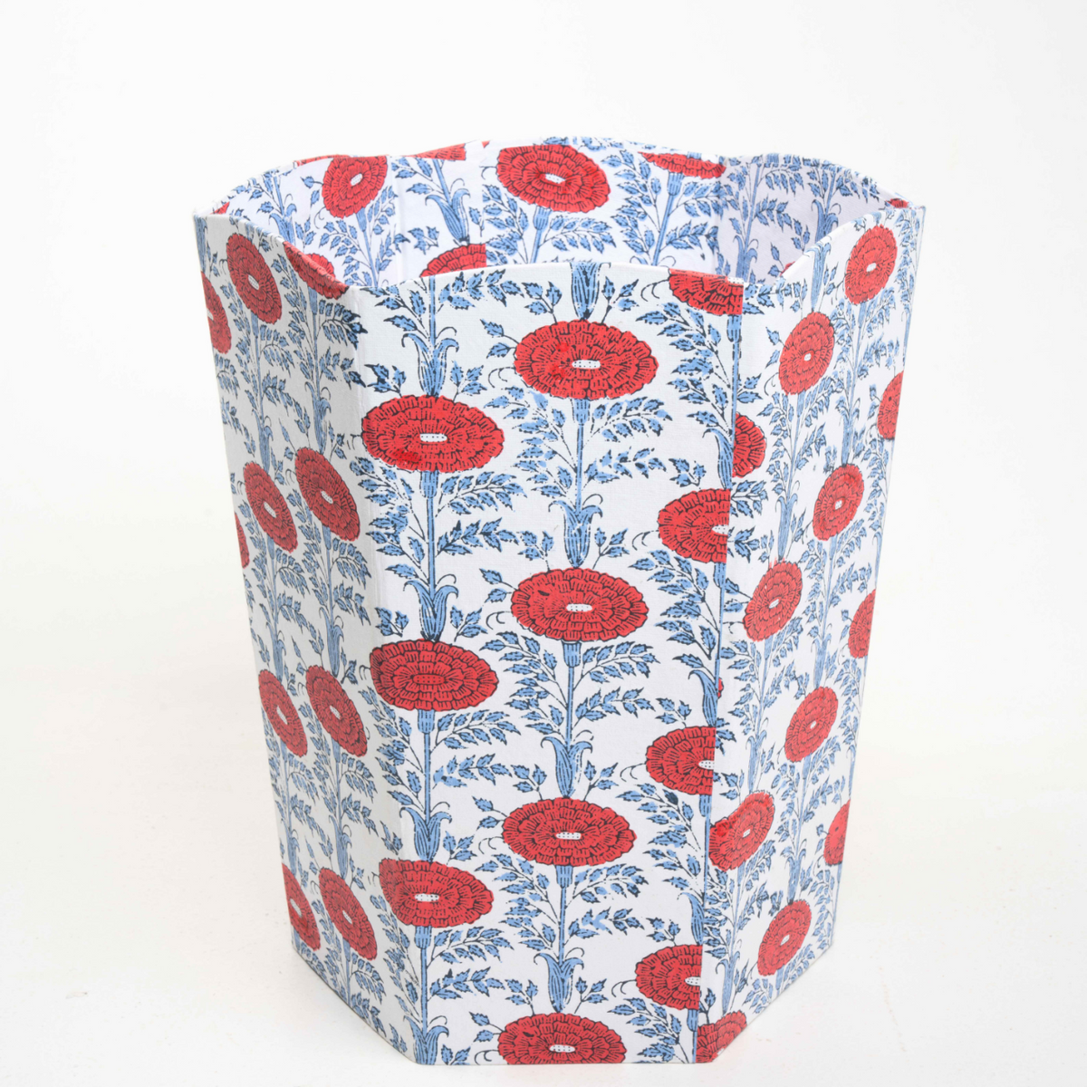 Blockprint Scallop Waste Bin / Storage Bin in Araminta – Inner Child