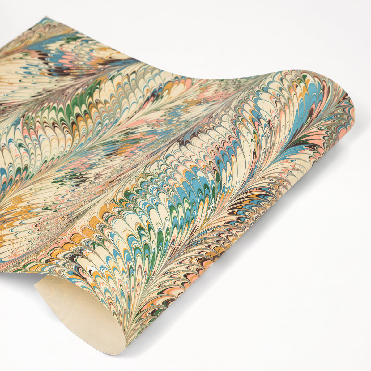 Hand-Marbled Flatiron Feathers Gift Wrapping Paper Sheets – Inner Child