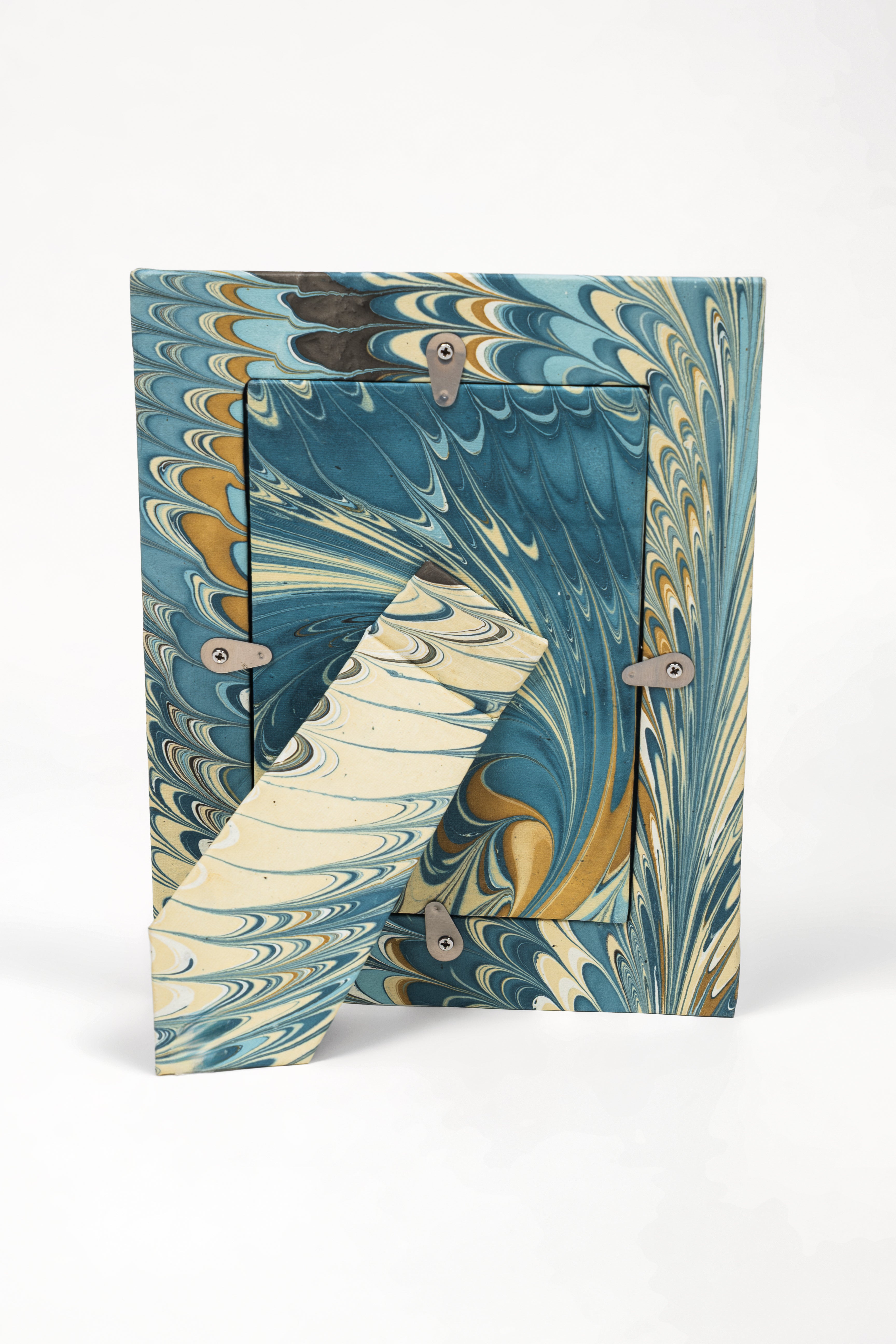 Hand-Marbled Picture Frame in Nila Feathers, 4x6 – Inner Child