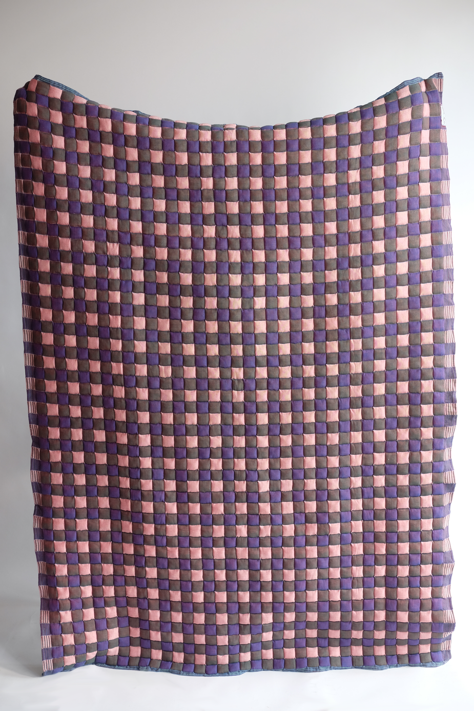 Purple & Blue Checkered Reversible Sujani Quilt – Inner Child