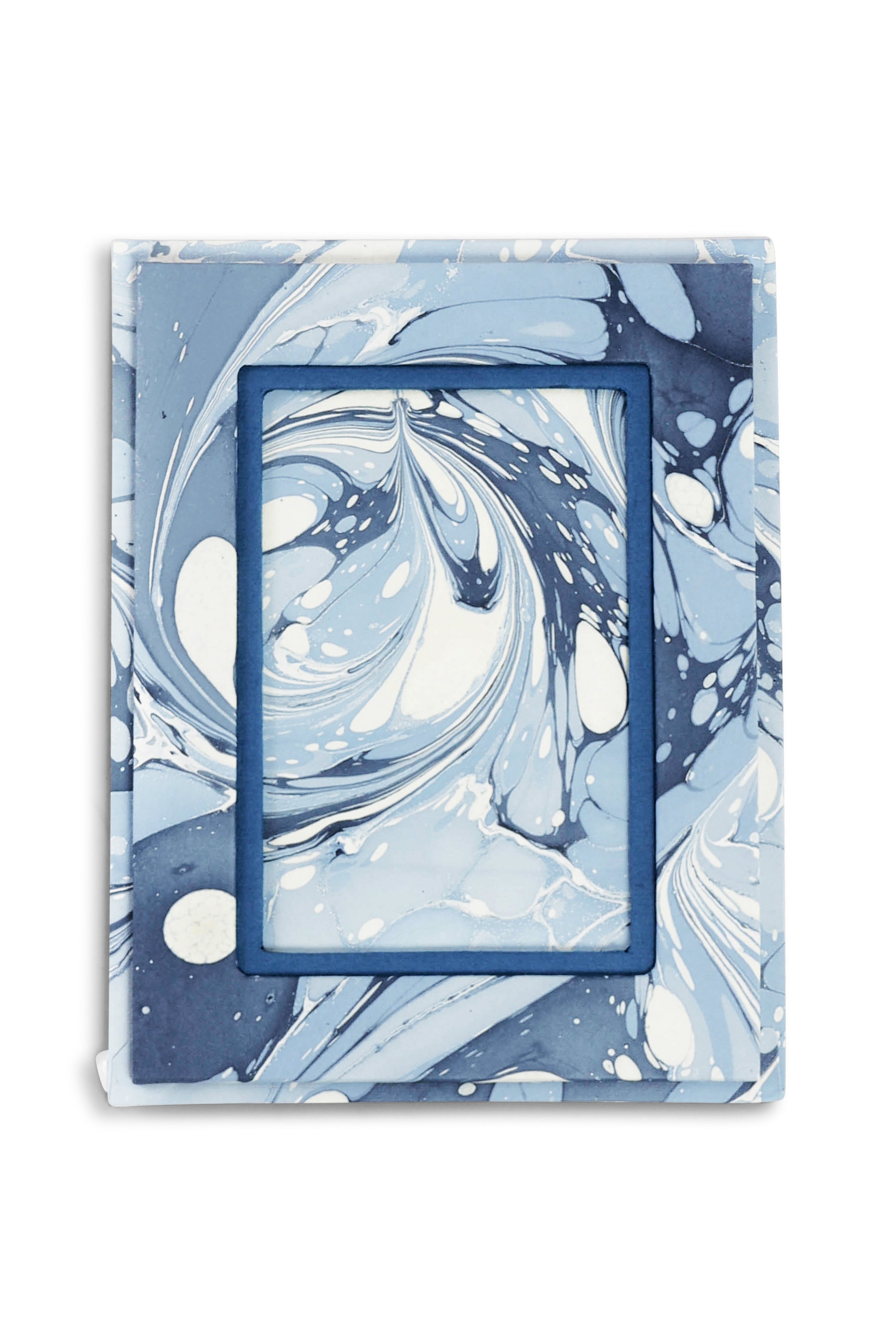 Hand-Marbled Picture Frame in Ocean Wave, 4x6 – Inner Child