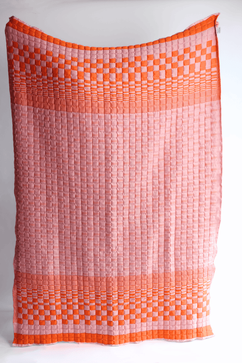Bold Orange and Pink Reversible Sujani Quilt – Inner Child